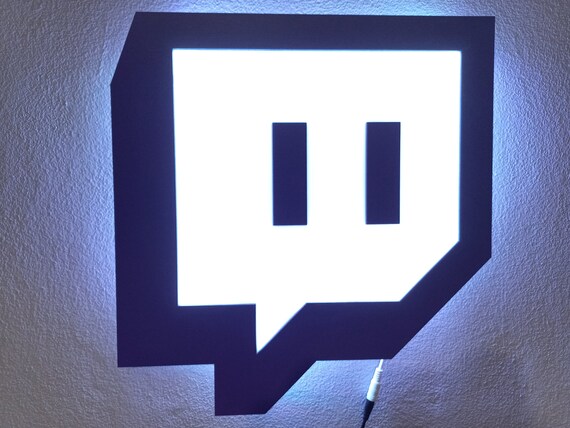 Twitch Logo Wooden Led Wall Decoration - Etsy