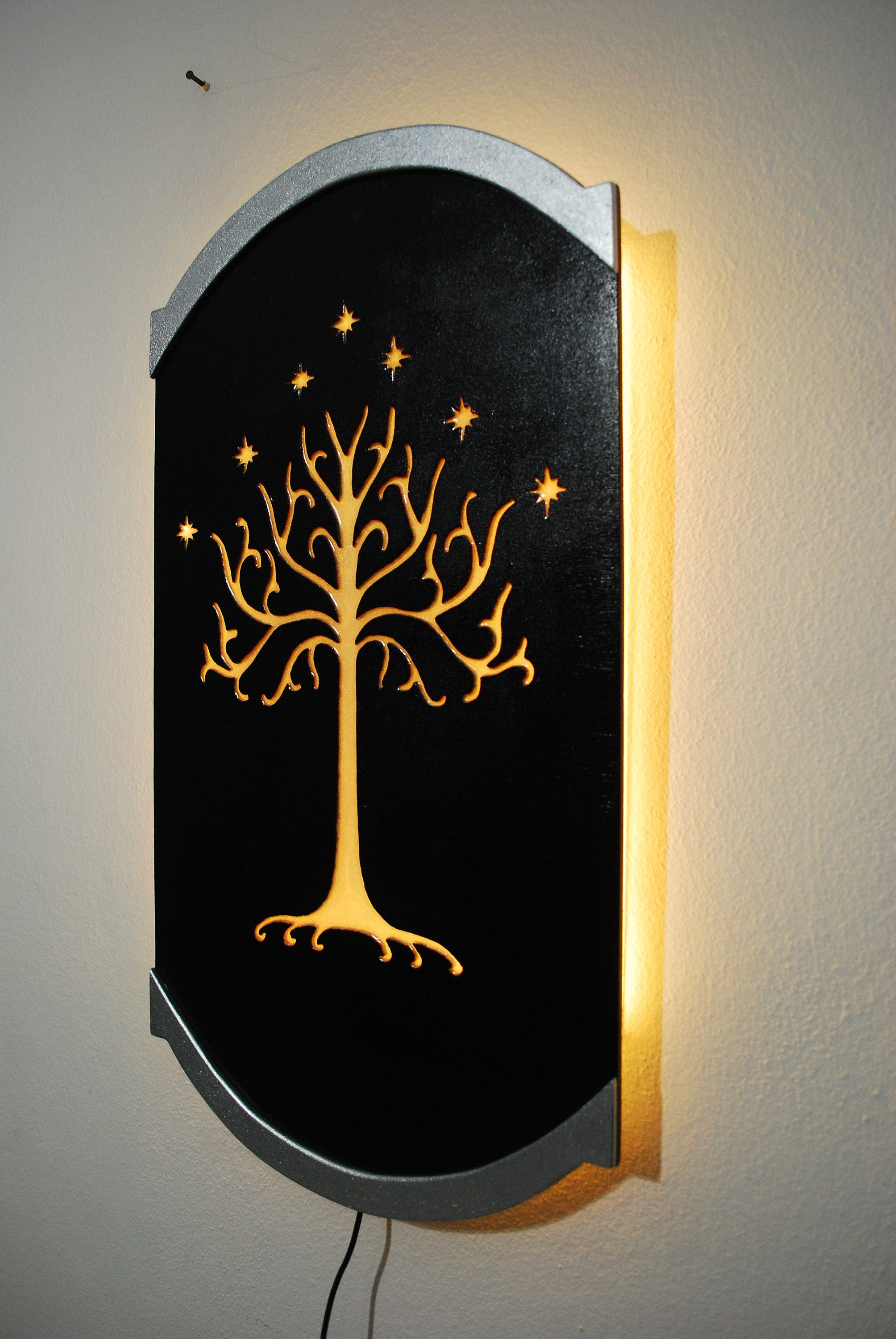 Lord of the Rings Shield of Gondor Led Lights Wall Decoration - Etsy