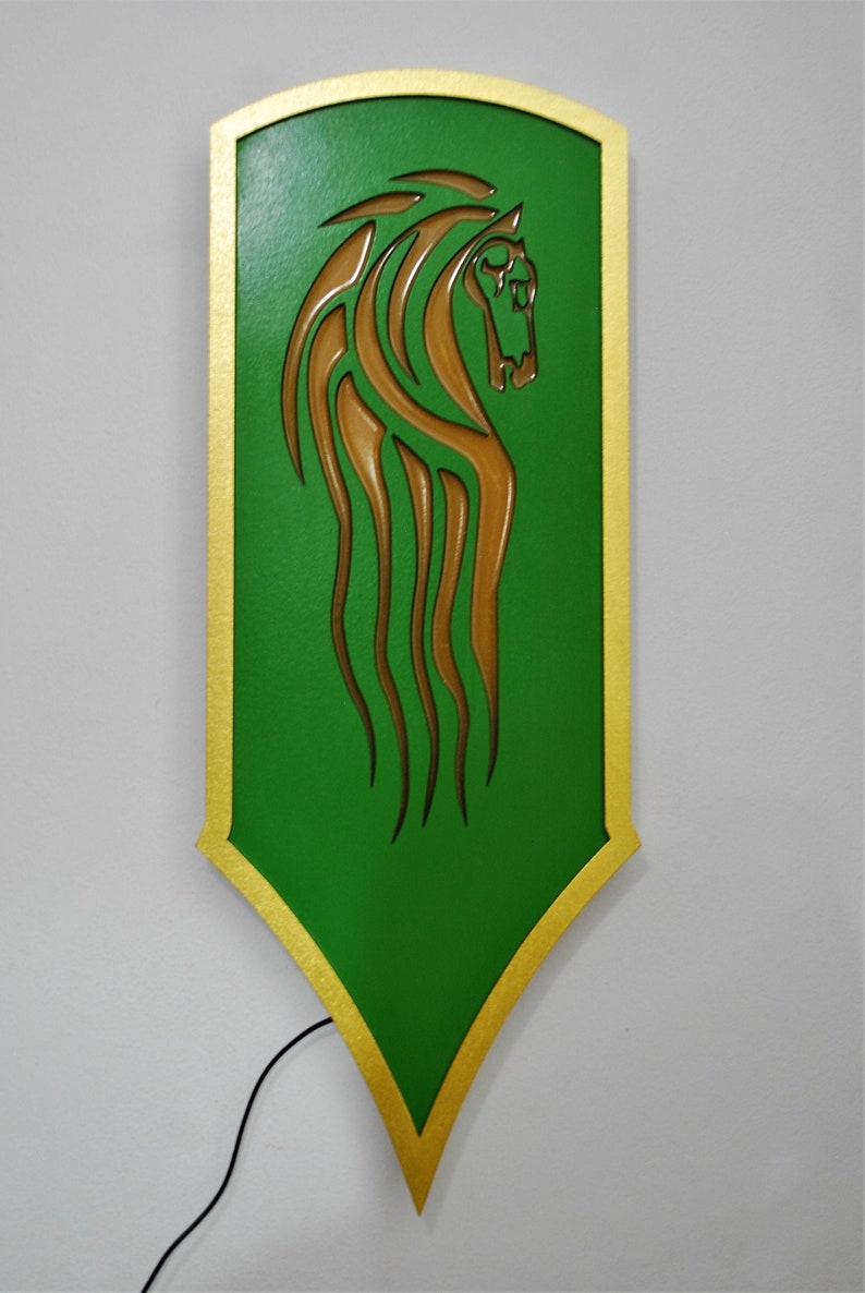 Lord of the Rings Rohan Flag Shield Led Wall Decoration - Etsy