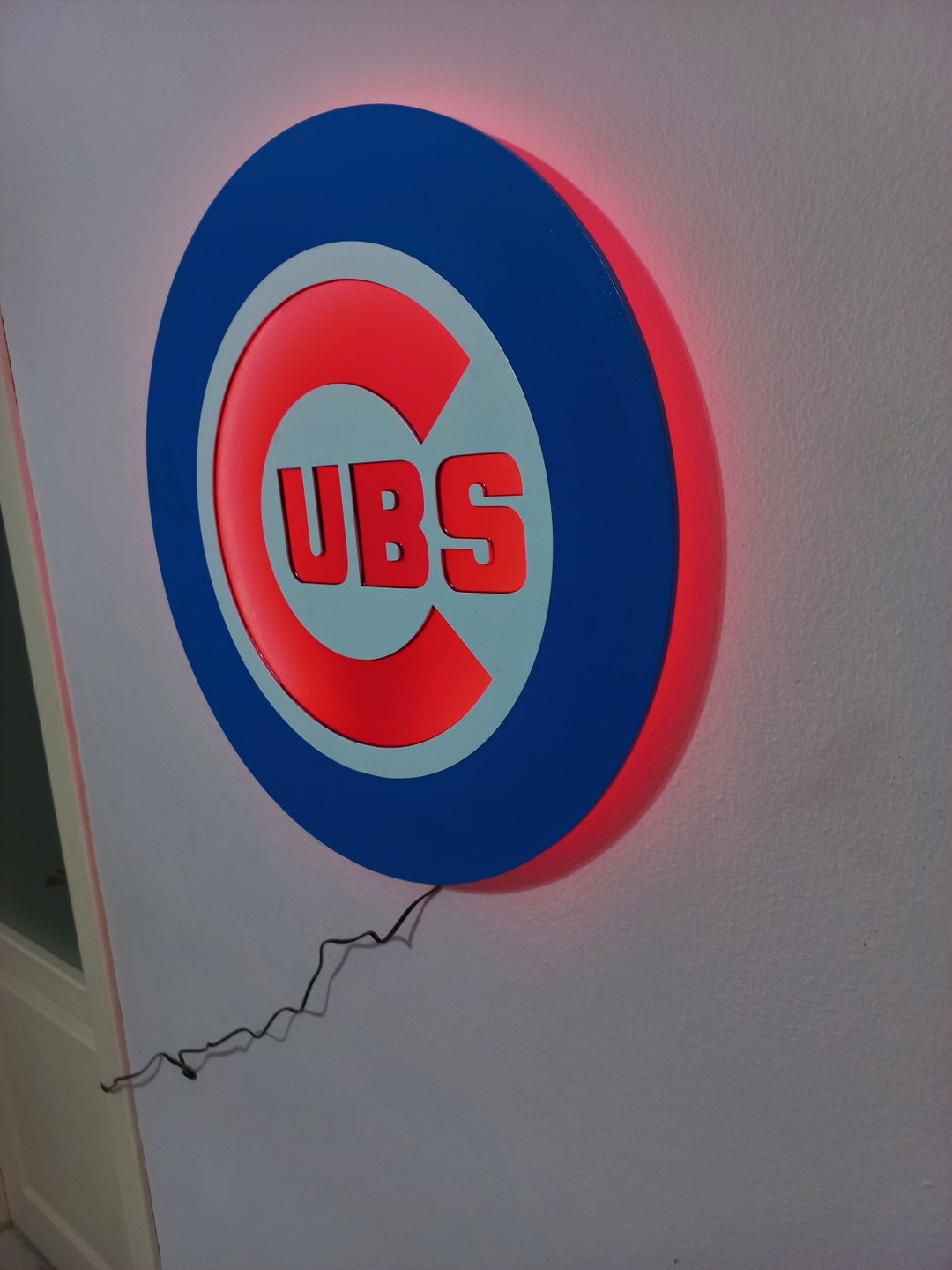 Chicago Cubs Led Wall Decoration - Etsy