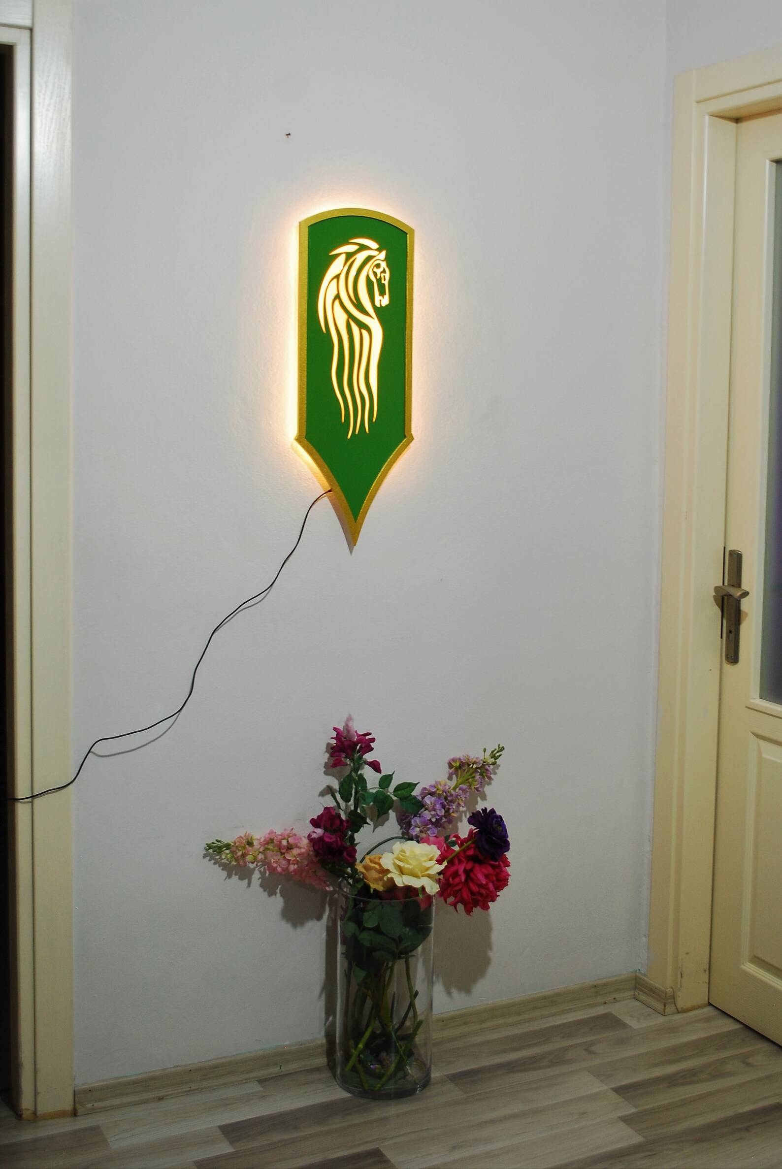 Lord of the Rings Rohan Flag Shield Led Wall Decoration - Etsy