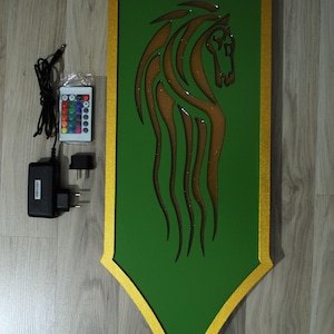 Lord of the Rings Rohan Flag Shield Led Wall Decoration - Etsy