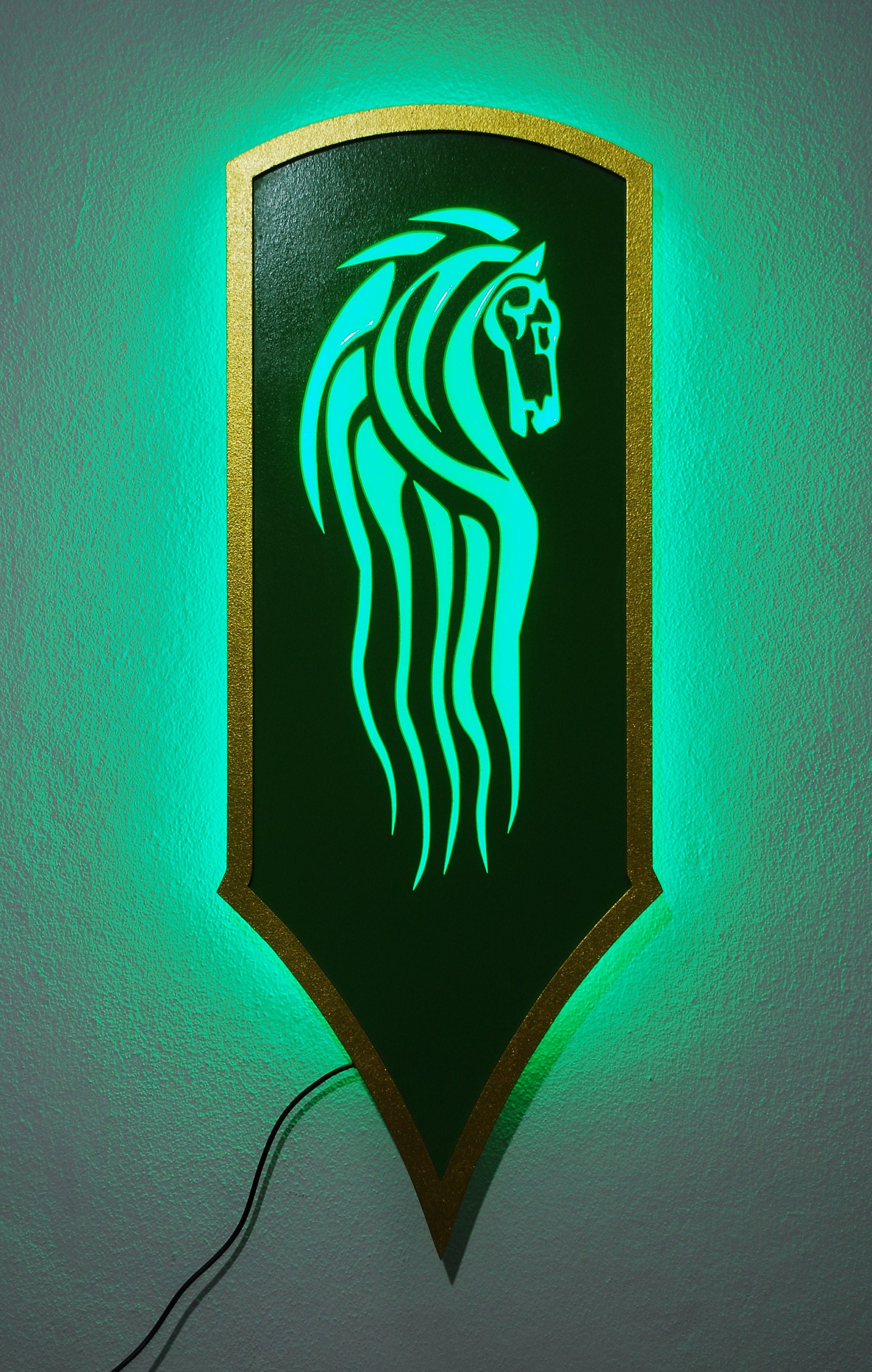 Lord of the Rings Rohan Flag Shield Led Wall Decoration - Etsy