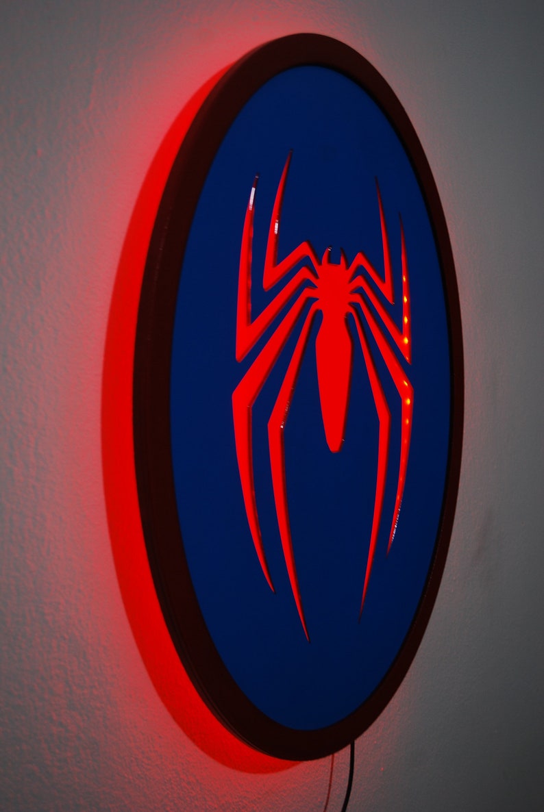 Spiderman Led Lights Wall Decoration - Etsy