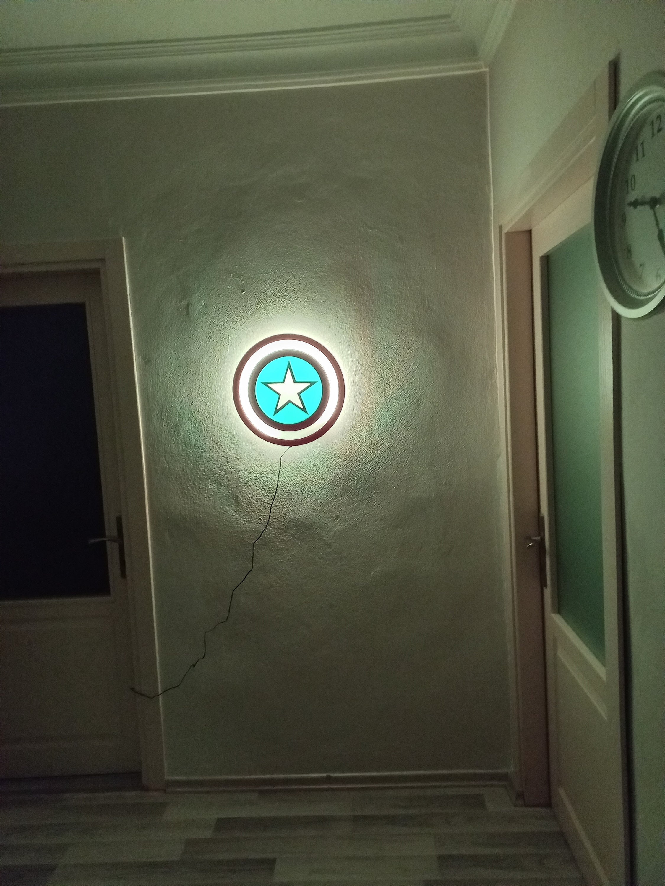 Captain America Shield Led Wall Decoration - Etsy
