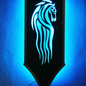 Lord of the Rings Rohan Flag Shield Led Wall Decoration - Etsy