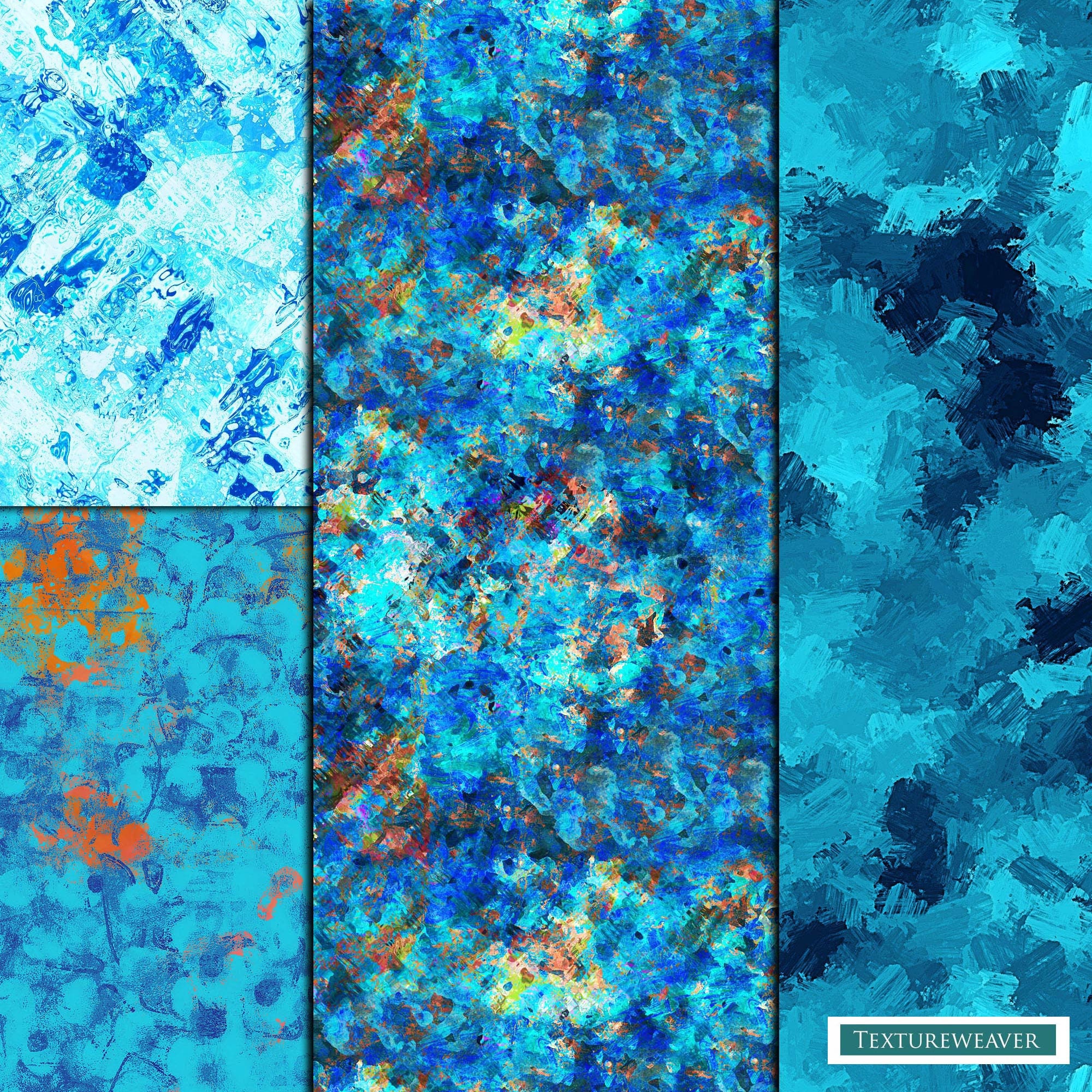 Abstract Blue Digital Papers+art Journal Collage Papers,blue ...