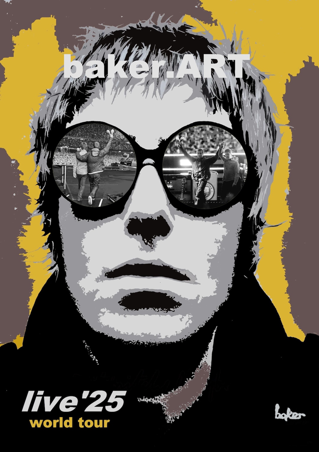 Liam Gallagher Print. Oasis World Tour. A3 Print Unframed. - Etsy