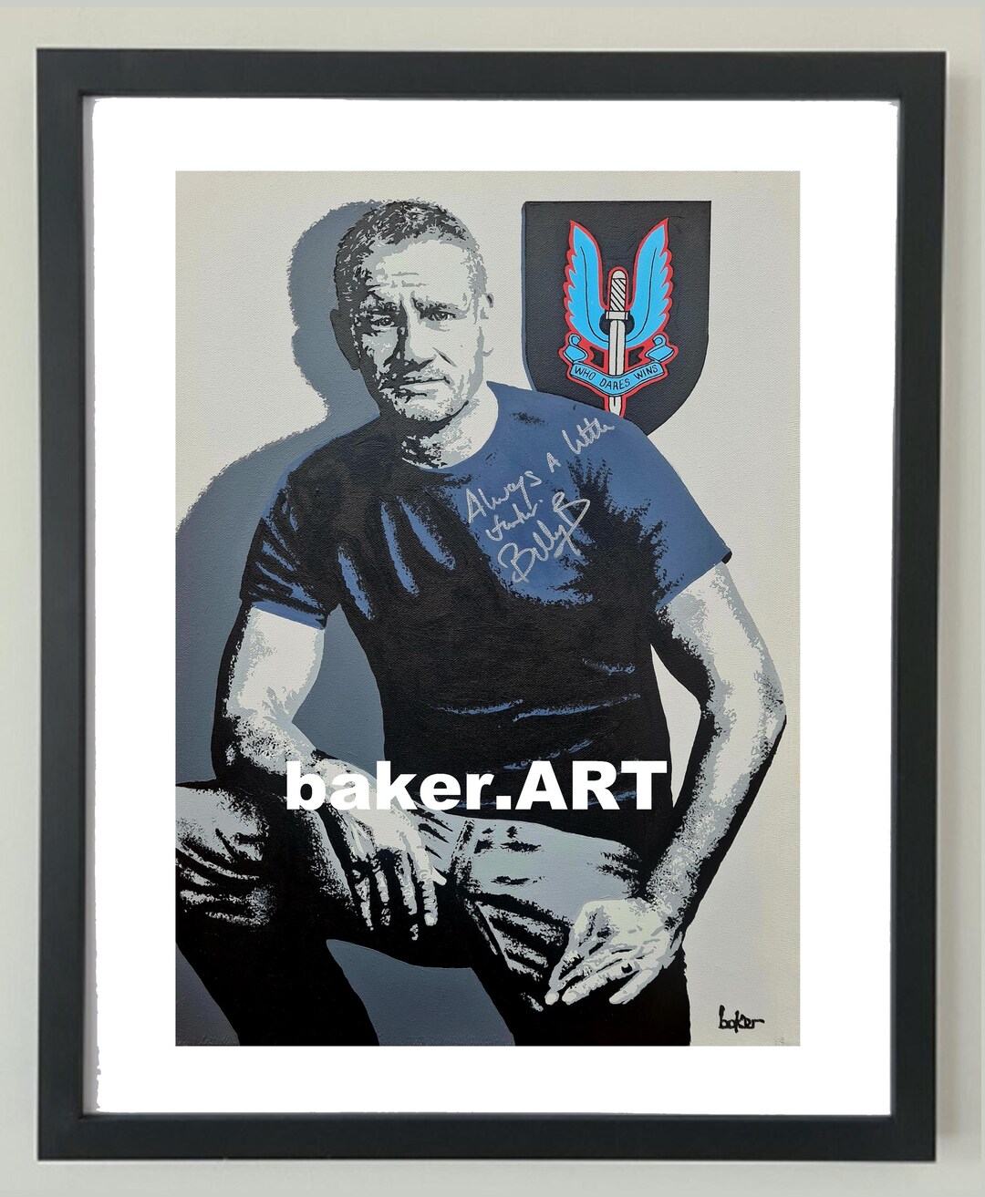 SAS Who Dares Wins, Mark "billy" Billingham MBE, Signed Print (unframed ...