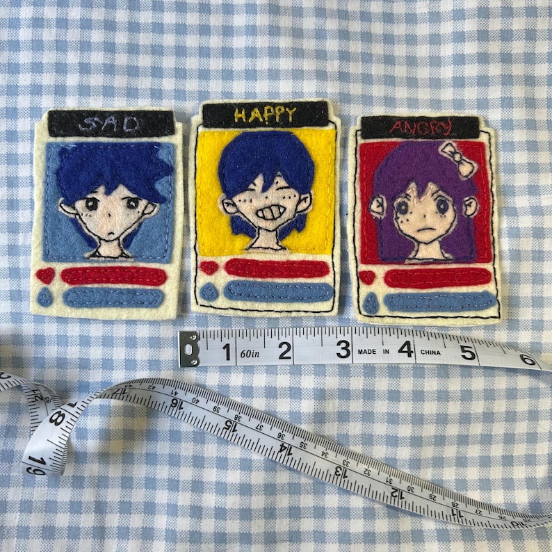 Omori Hand-embroidered Felt Patches- Audrey, Kel, Hero - Etsy