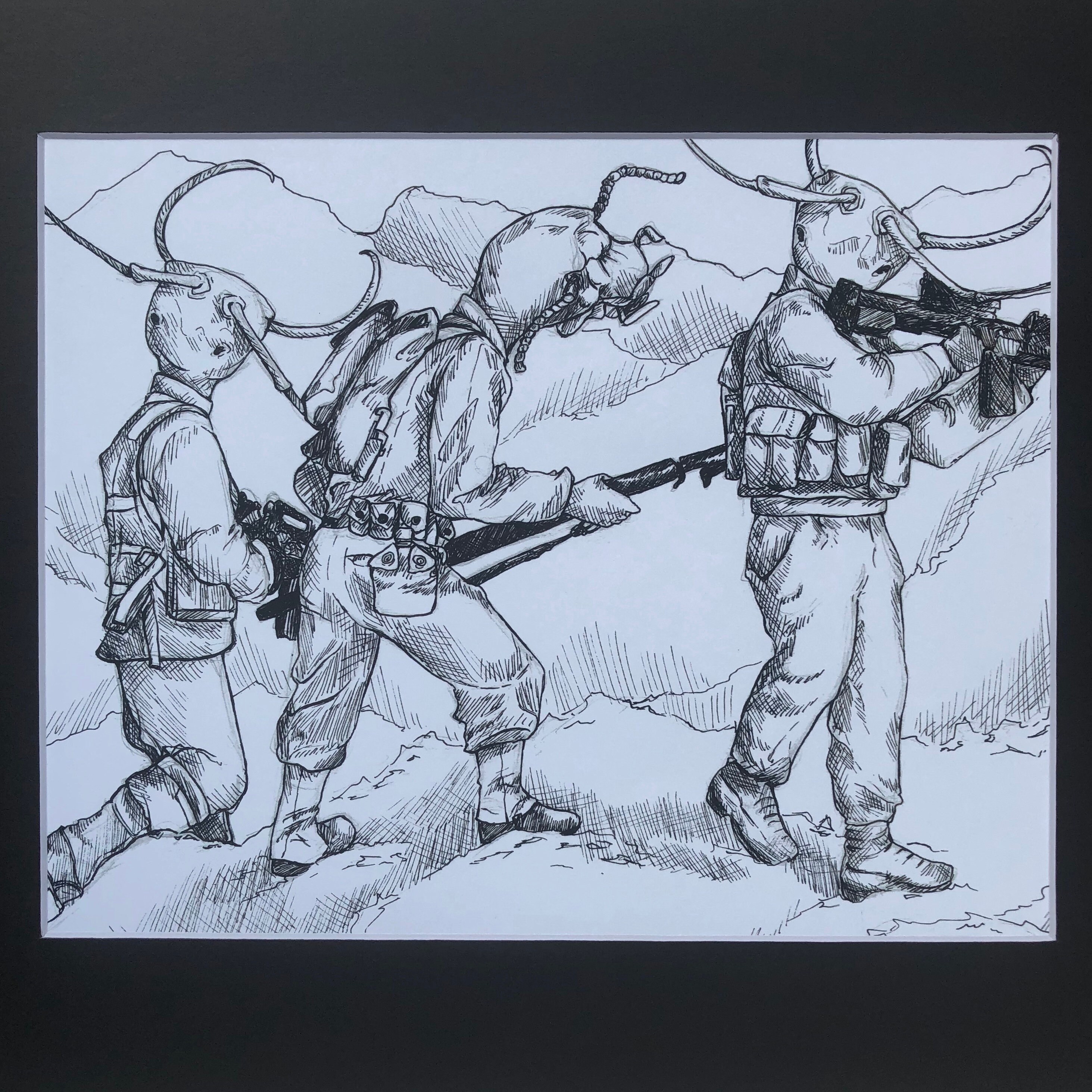 Army Ants and Soldier Termites Ink Drawing PRINT - Etsy Denmark