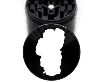 Large 2.5inch Custom Engraved Herb Grinder Kurt Cobain 4 Piece Aluminum ...