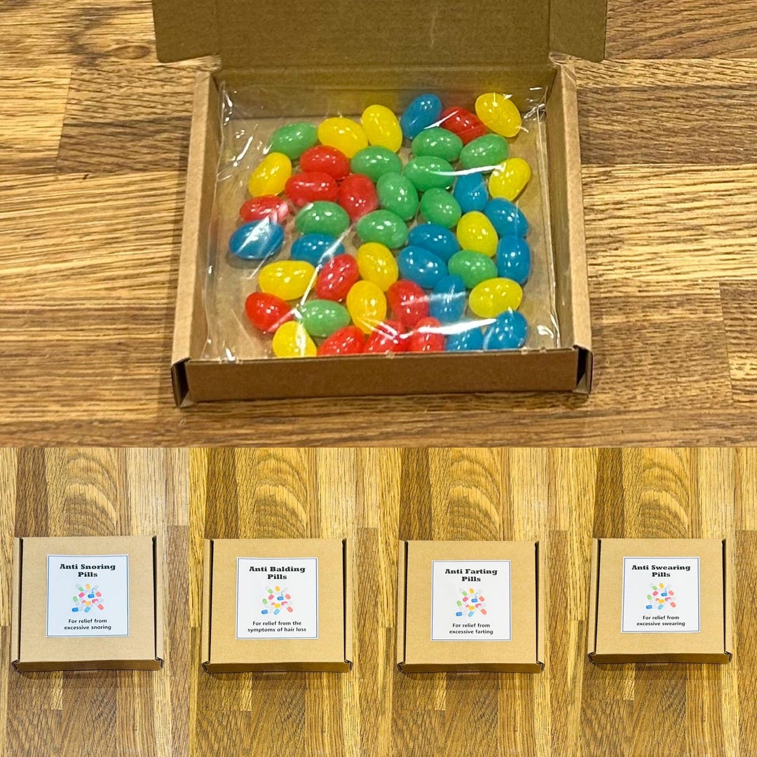 Anti Snoring, Swearing, Balding, Farting Gift Box of Jelly Beans - Etsy