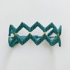 Macrame Chevron Cuff Bracelet,macrame Zig Zag Bracelet,macrame Cuff ...