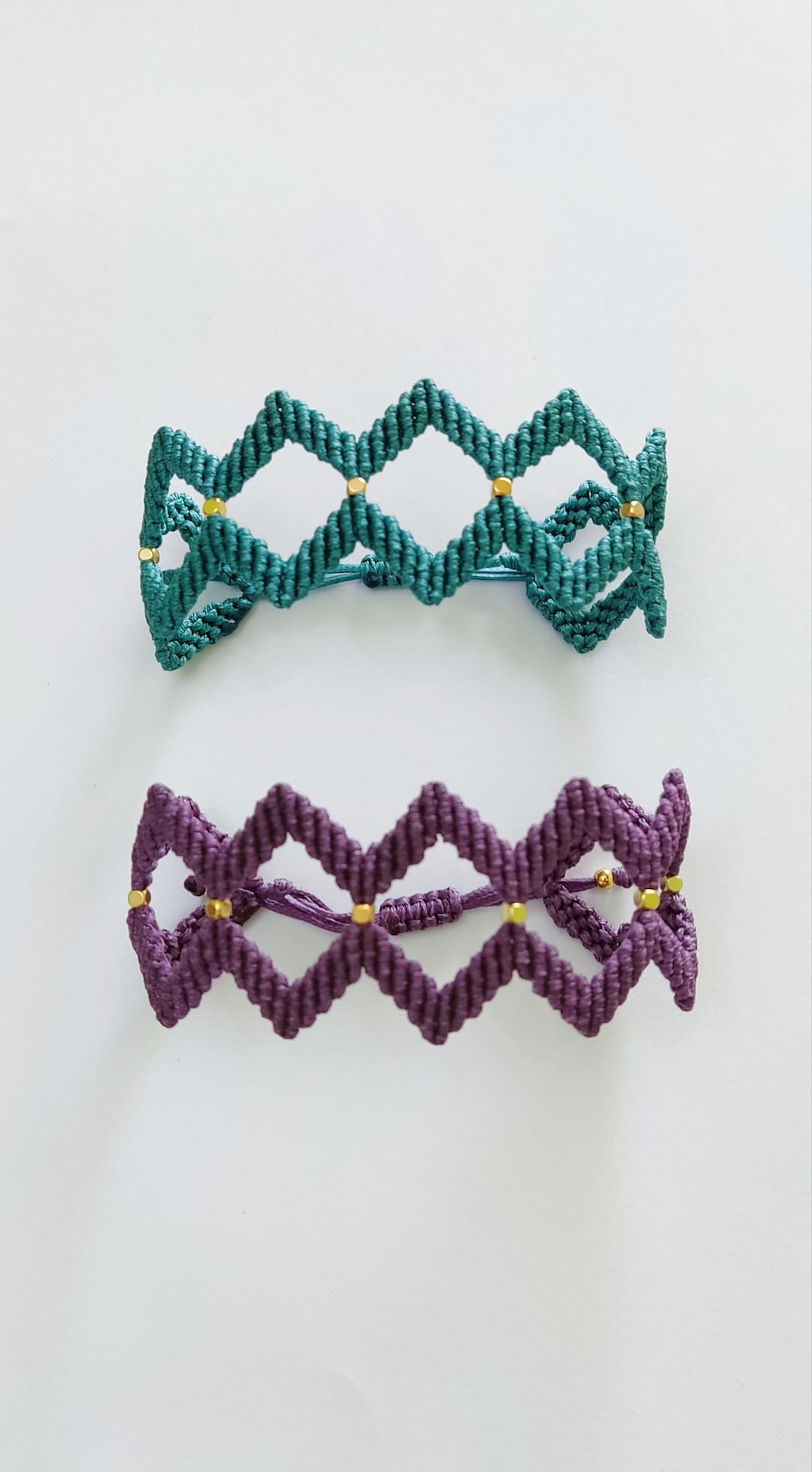 Macrame Chevron Cuff Bracelet,macrame Zig Zag Bracelet,macrame Cuff Bracelet,macrame Bracelet ...