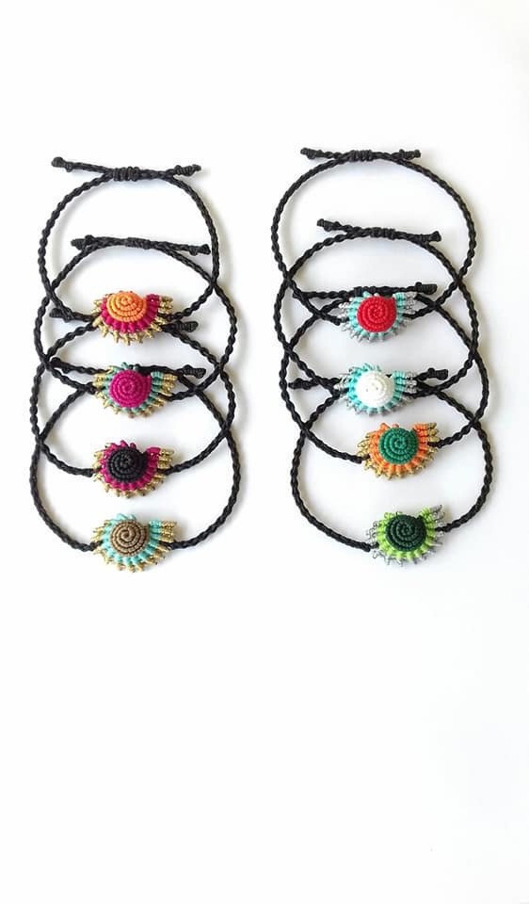 Macrame Spiral Bracelet,macrame Sea Shell Bracelet,spiral Bracelet ...