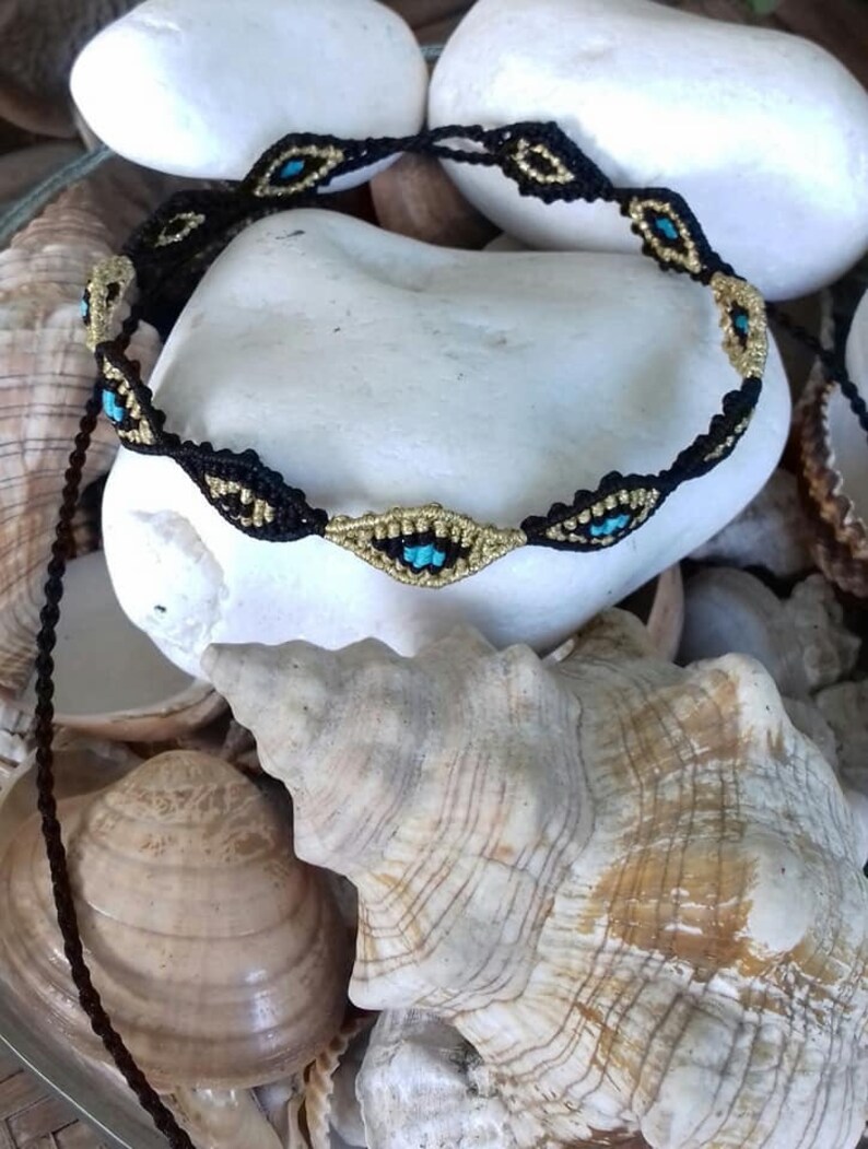 Macrame jewelry setmacrame Evil eye Jewelry setEvil eye | Etsy