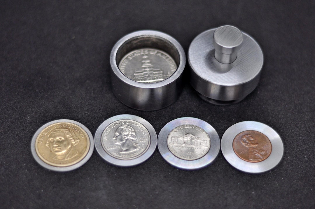 7/16" Steel Coin Ring Tool Set: 7/16" Hole Punch With Spacers - Etsy
