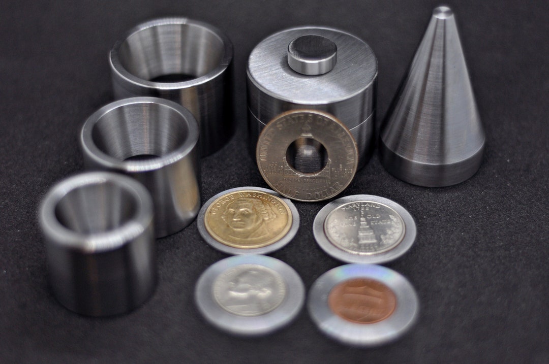 Tool Set for COIN RING Making: 1/2"puncher With Spacers for 5 US Coins ...