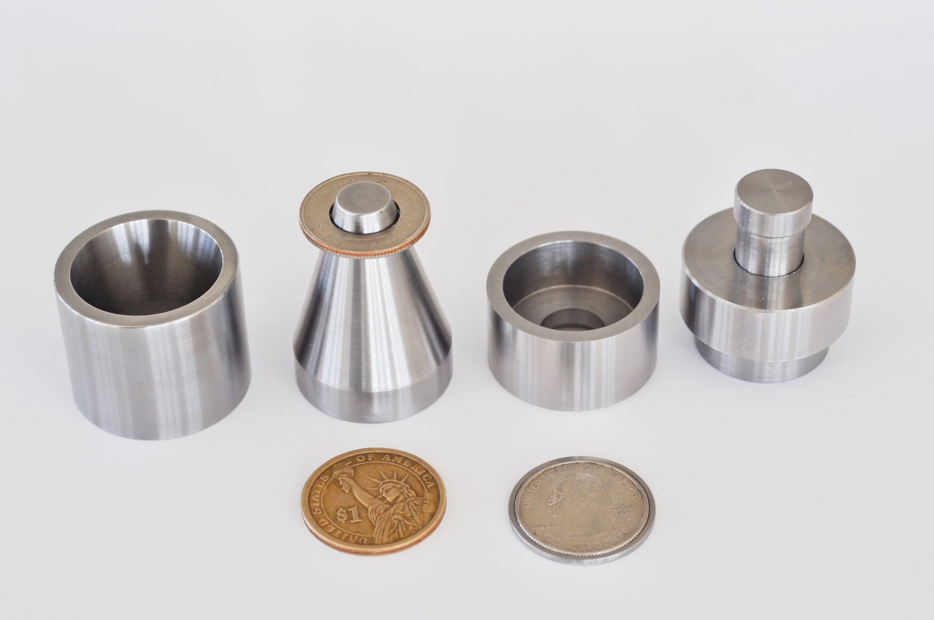 Beginners Coin Ring Tool Set: Steel Punch, Die & Cone - Quarter/dollar ...