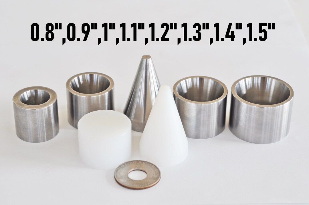 17 Degree 0.8" 0.9" 1" 1.1" 1.2" 1.3" 1.4" 1.5" Caprolon Cone and Press ...