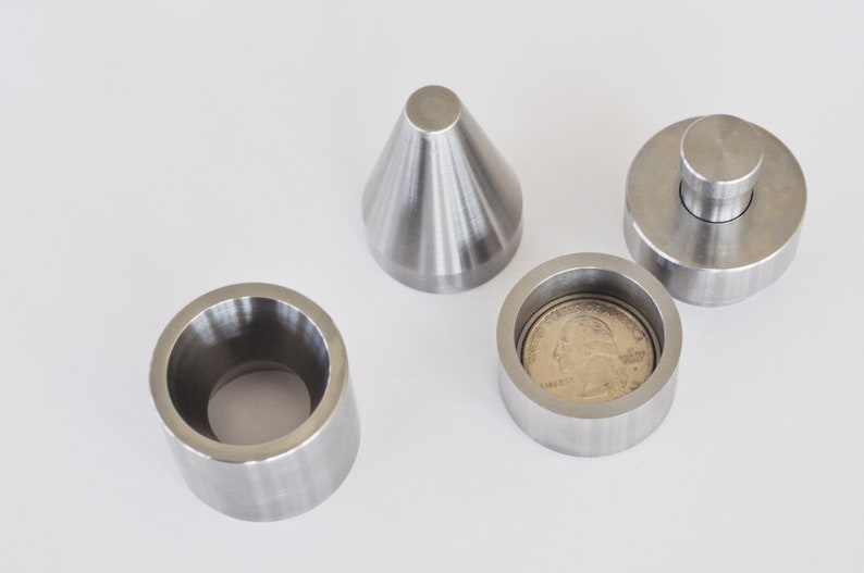 Beginners Coin Ring Tool Set: Steel Punch, Die & Cone - Quarter/dollar ...