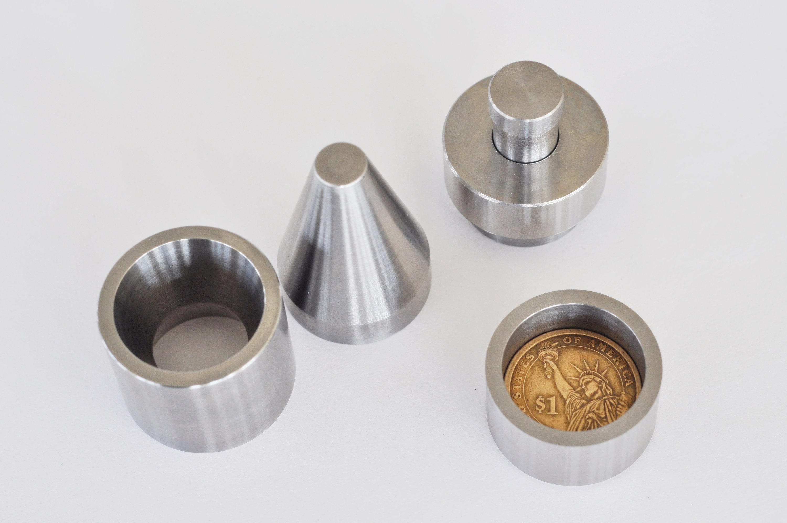 Beginners Coin Ring Tool Set: Steel Punch, Die & Cone - Quarter/dollar ...