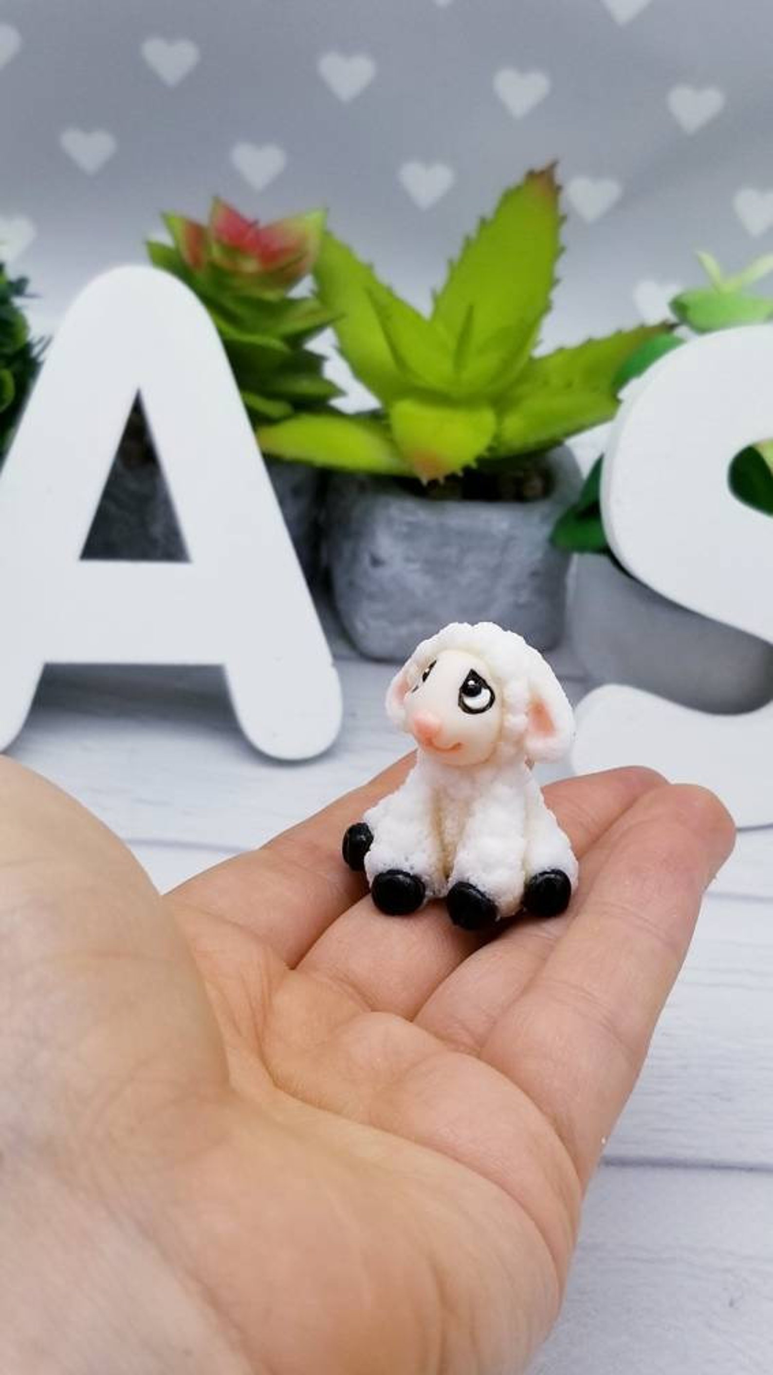 Miniature Lamb From Polimer Clay, Cute Little Lamb,sheep Little ...