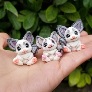 Cute Fairy Animal Miniature From Polimer Clay, Fantasy Eared Animal ...