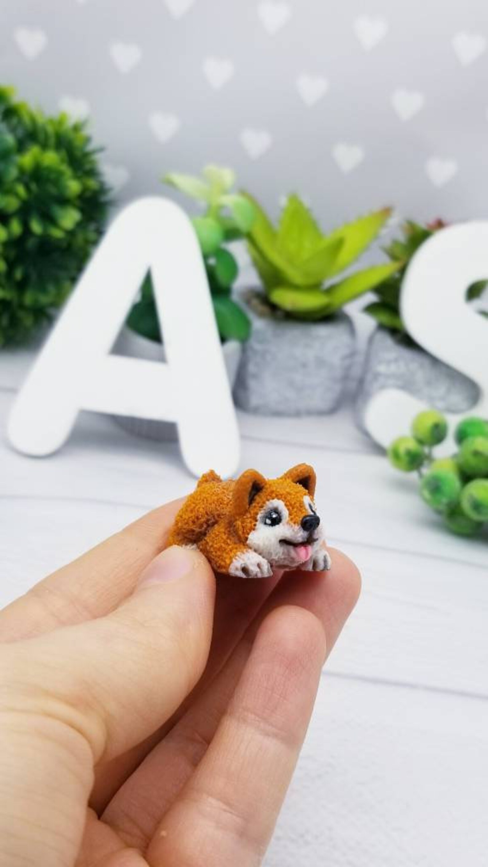 Cute Shiba Inu Dog Miniature, Dog Lover Gift, Akita Inu Miniature ...
