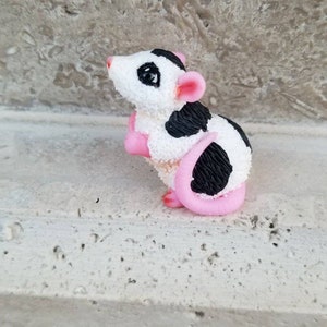 Cute Domestic Rat Miniature, Rodent Miniature Gift, Mini Rat From ...