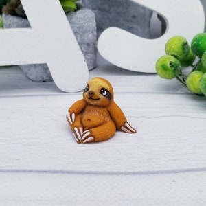 Cute Sloth Miniature, Miniature of Animal, Sloth Figurine, Baby Sloth ...