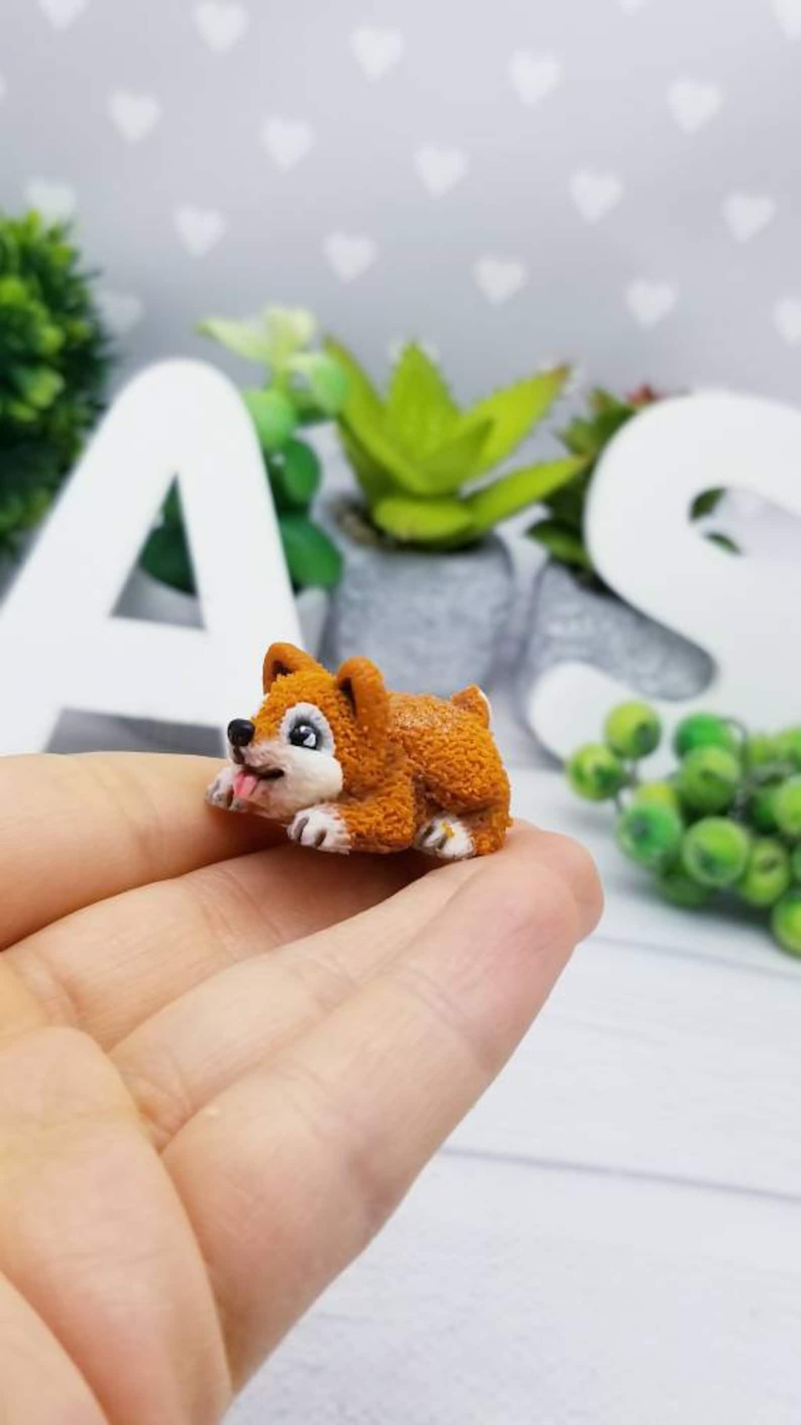 Cute Shiba Inu Dog Miniature, Dog Lover Gift, Akita Inu Miniature ...