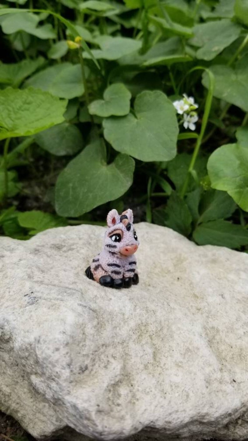 Cute Zebra Miniature Zebra Cub Sculpture Little Zebra | Etsy