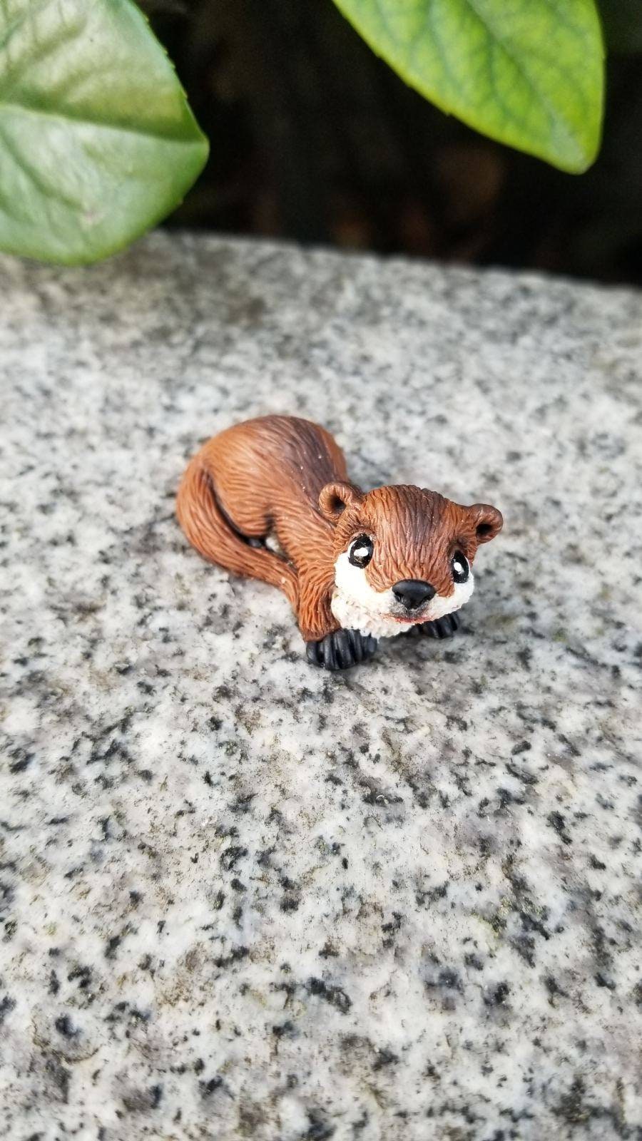 Cute Otter Miniature, Cute Weasel Miniature From Polimer Clay ...