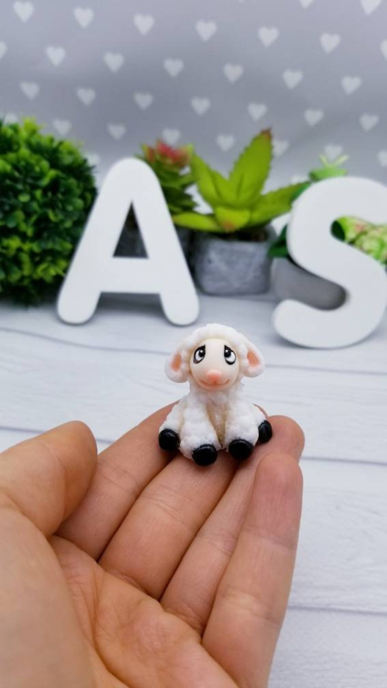 Miniature Lamb From Polimer Clay, Cute Little Lamb,sheep Little ...