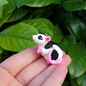 Cute Domestic Rat Miniature, Rodent Miniature Gift, Mini Rat From ...