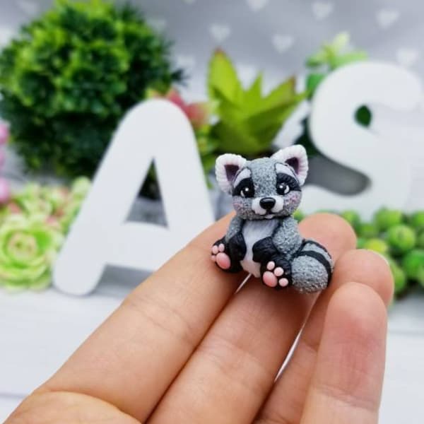 Raccoon Figurine - Etsy