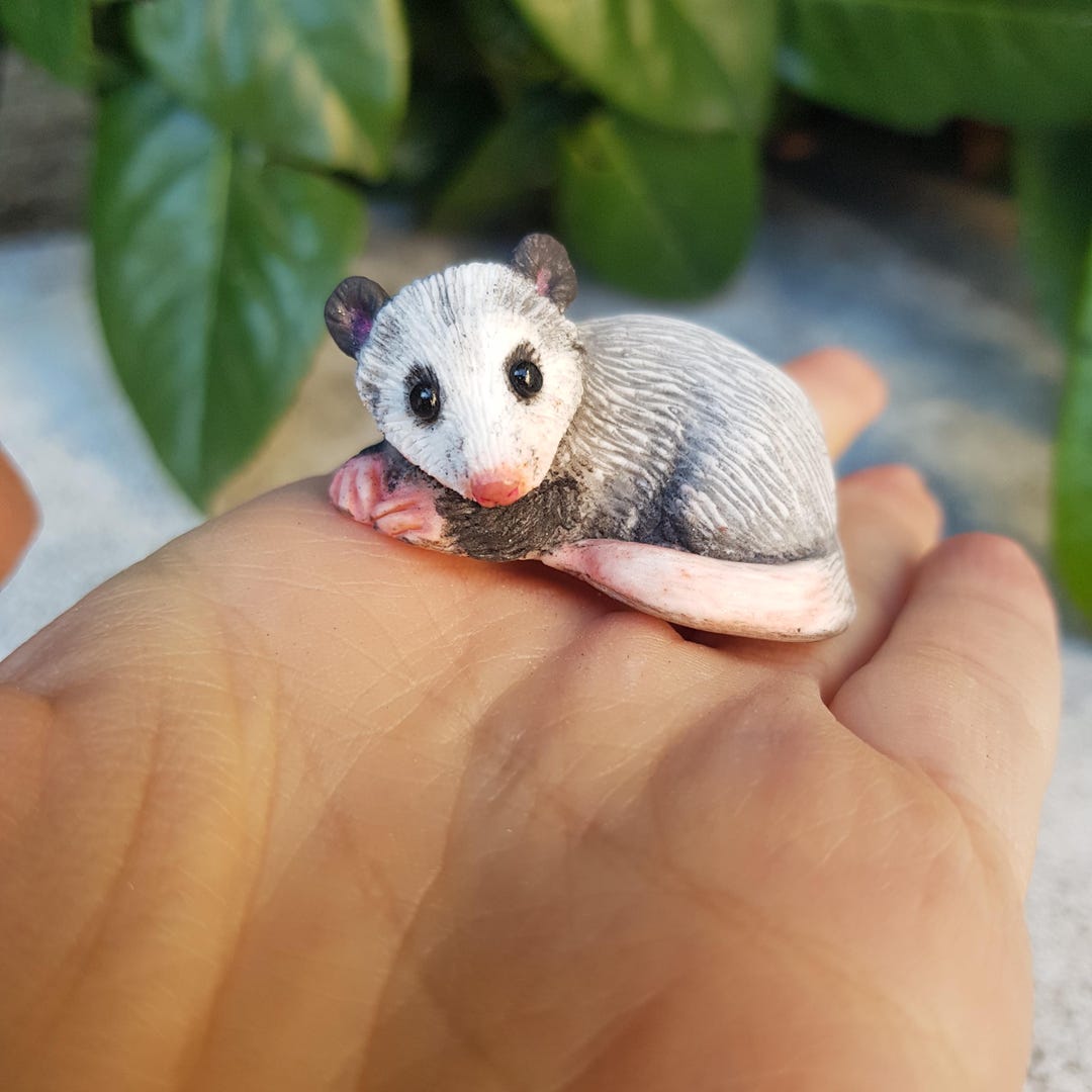Little Cute оpossum Miniature, Opossum Small Sculpture, Opossum ...