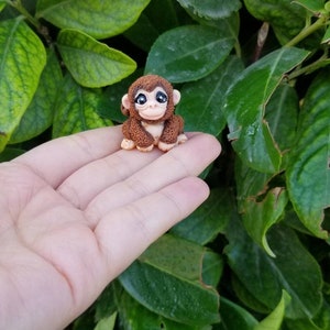 Cute Monkey Miniature From Polimer Clay, Monkey Lovers Gift, Baby ...