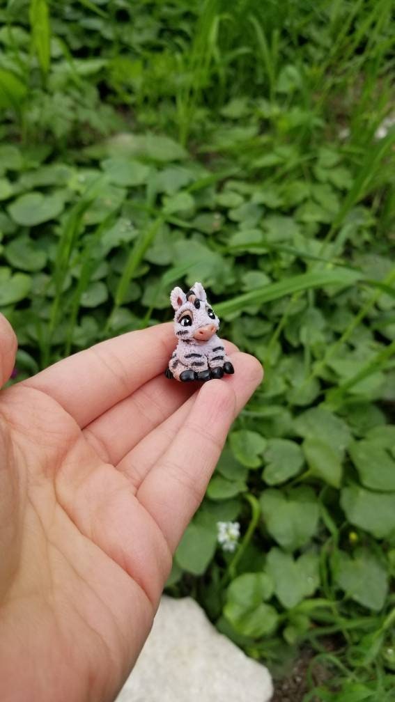 Cute Zebra Miniature Zebra Cub Sculpture Little Zebra | Etsy