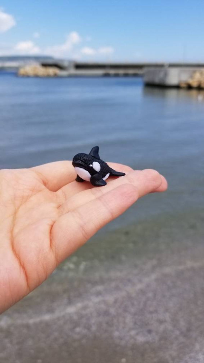 Orca Whale Gift / Orca Figurine / Cute Orca/ Miniature Orca/ Cute Mini ...
