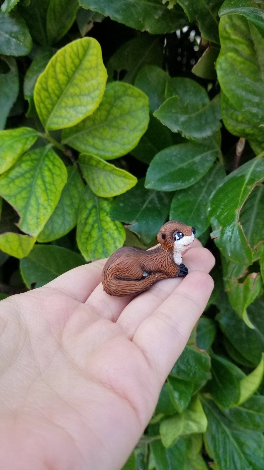 Cute Otter Miniature, Cute Weasel Miniature From Polimer Clay ...