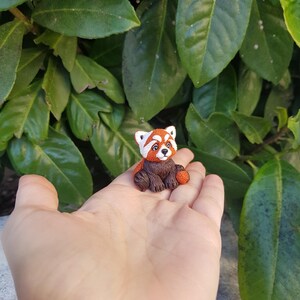 Super Cute Red Panda Miniature, Red Panda Mini Sculpture, Birthday Gift ...