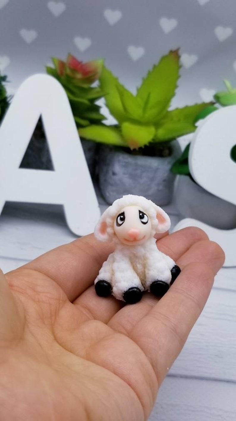 Miniature Lamb From Polimer Clay, Cute Little Lamb,sheep Little ...