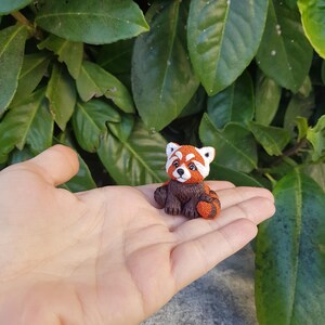 Super Cute Red Panda Miniature, Red Panda Mini Sculpture, Birthday Gift ...