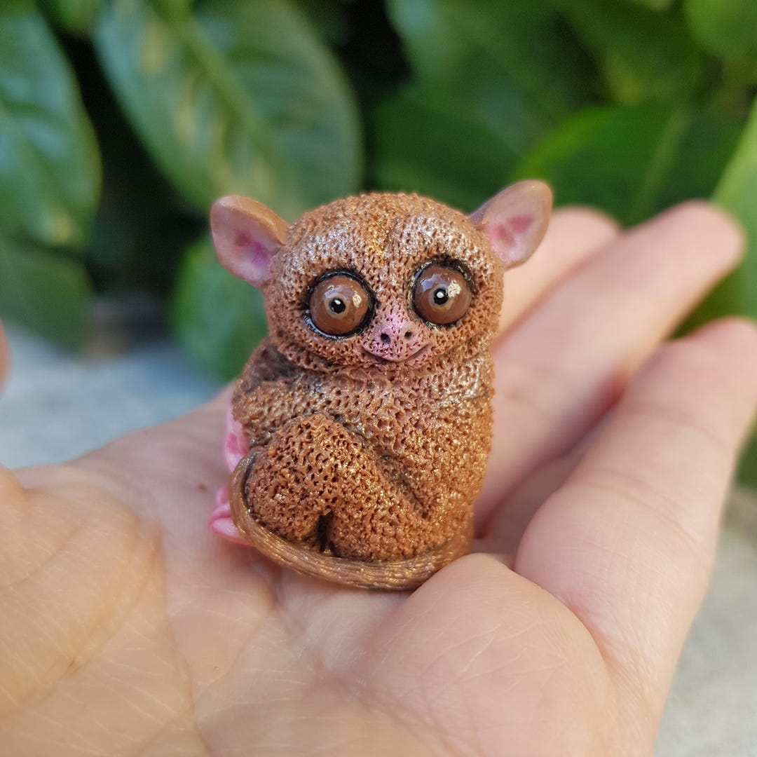 Super Cute Tarsier Miniature, Tarsier Mini Sculpture, Birthday Gift ...