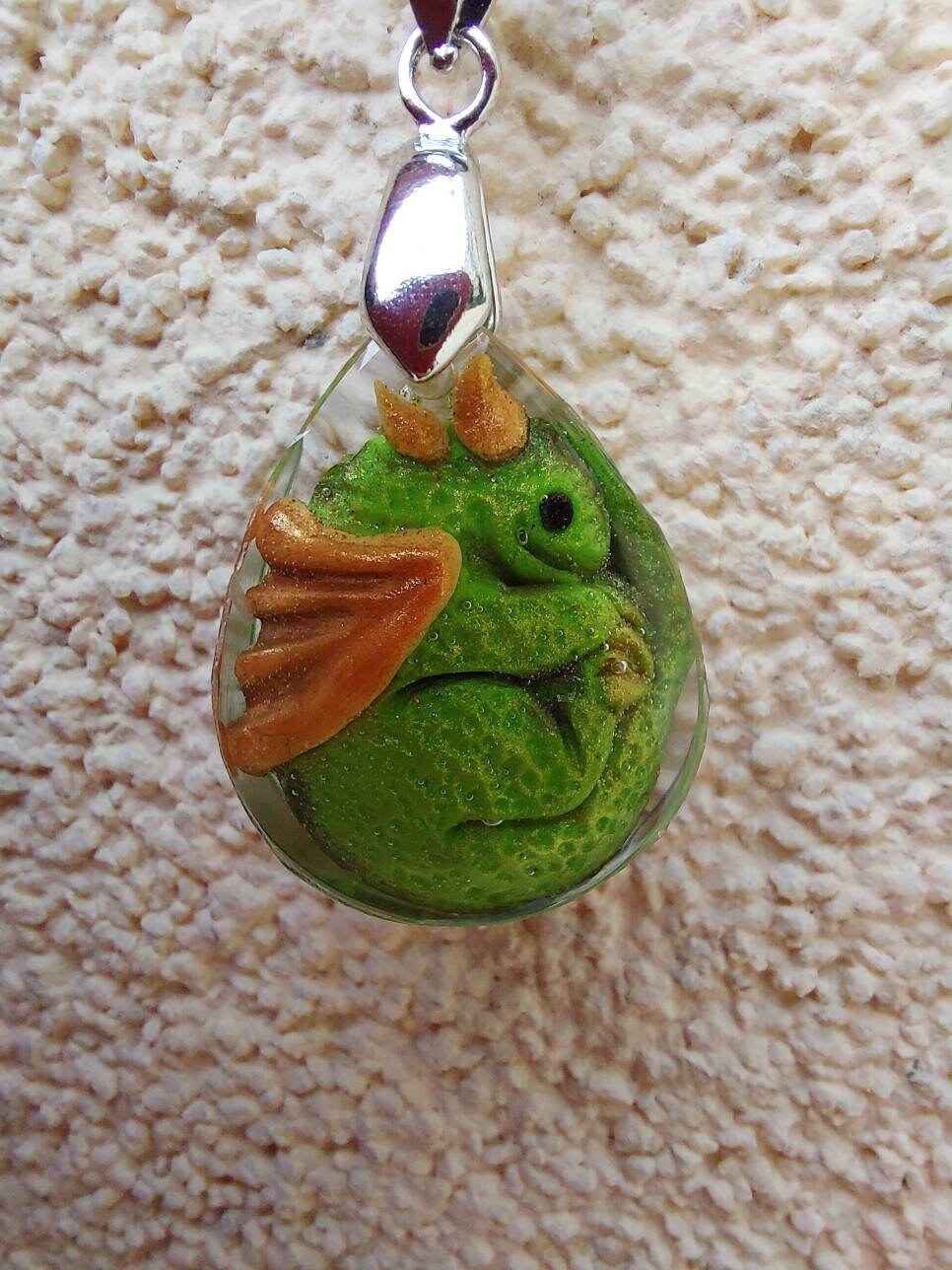 Transparent Pendant Made of Epoxy Resin With a Small Handmade - Etsy