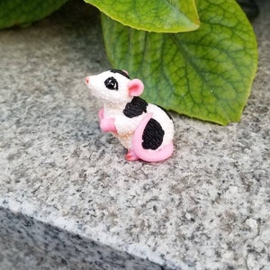 Cute Domestic Rat Miniature, Rodent Miniature Gift, Mini Rat From ...