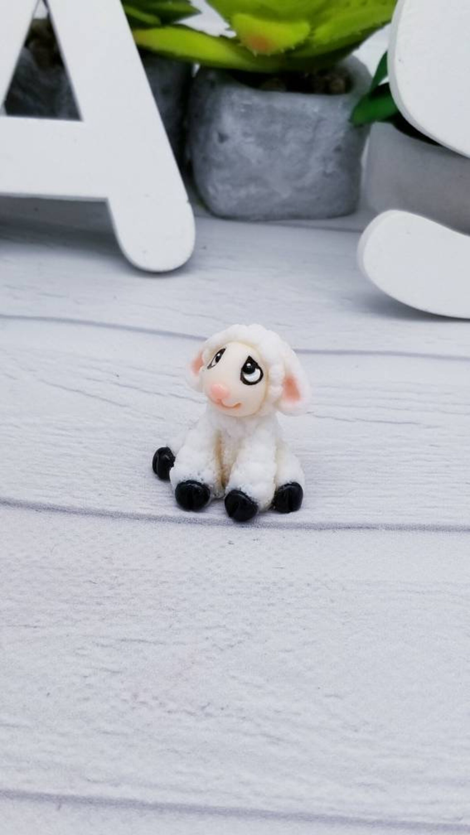 Miniature Lamb From Polimer Clay, Cute Little Lamb,sheep Little ...